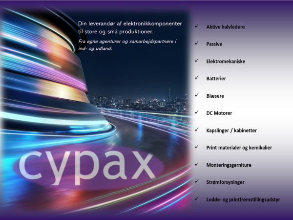 Elektronikkomponenter - Cypax - elektronik komponenter